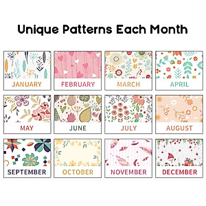 Mokani Small Desk Calendar 2023-2024 (8"x6"), Mini Monthly Desktop Calendar from January 2023 to June 2024, Academic Year Standing Desk Calendars with Planner Stickers