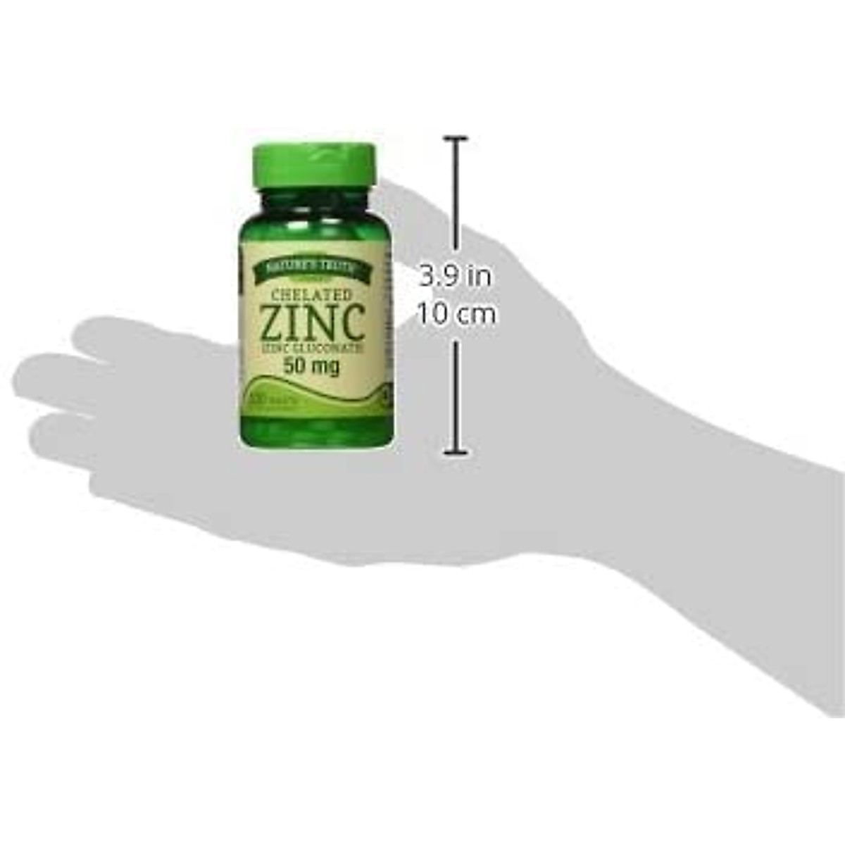 Nature's Truth Zinc 50 mg Chelated Supplements, 100 Count, Pack of 3