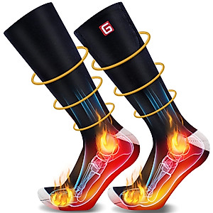 Autocastle Unisex Electric Heated Socks Rechargeable Battery Powered Heating Socks Men Women battery Operated Winter Warm Socks Kit Novelty Sports Outdoor Camping Hiking Climbing Skiing Foot Warmer