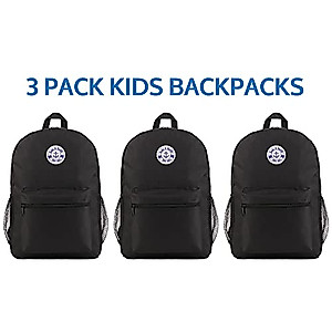 Yacht & Smith 3 Pack Backpack, Bulk 17 inch Lightweight Outdoor Travel Gym Corporate Events Bag