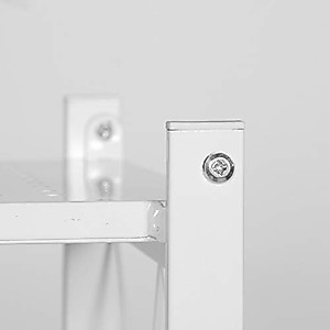 soges 4-Tier Foldable Shelf, Heavy Duty Metal Rack Storage Shelving Units with Wheels, Easy Moving Multifunction Utility Cart for Home Office Kitchen Garage, White,CXYM-R4-W