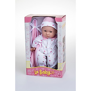 JC Toys La Baby Caucasian Baby Doll Set – 11 Inch Soft Baby Doll | Washable |Removable Pink Outfit w/ Hat & Blanket | For Children 12 Months +