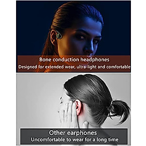 Swimming Bone Conduction Headphones, IPX8 Waterproof Earbuds, Bluetooth Open Ear Wireless Sports Headset with MP3 Play 16G Memory for Running Swimming (Black)