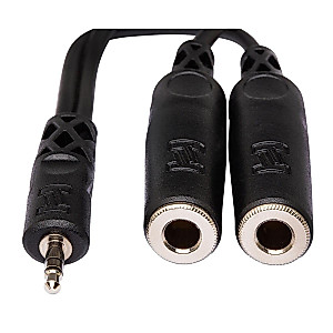 Hosa YMP-233 3.5 mm TRS to Dual 1/4" TRSF Y Cable