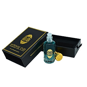 INTENSE OUD Simple Aura Sauv Arabian Perfume Oil for Men, Long Lasting Alcohol-Free Concentrated Fragrance, 12ml (0.40 oz) in Black Gift Box, Bergamot & Vanilla Notes