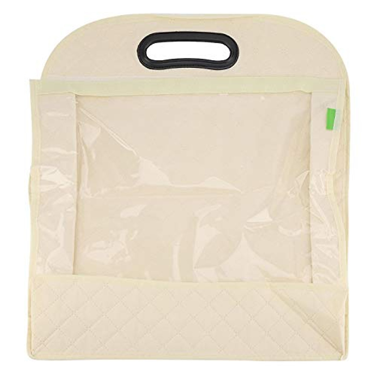 Wardroble Hanger Bag, Non-woven Fabrics Transparent Dustproof Storage Bag, Durable Beige Clear for Home(XL)
