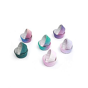 300-Count Cupcake Liners Standard Disposable Cupcake Cups 6 Design Cupcake Papers Baking Cups Cupcake Wrappers (Standard Size) qiqee For Housewarming