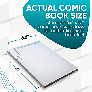Koala Tools - Blank Comic Book, Draw-It-Yourself Comic Sketch Book with Dynamic Panels, 6.6 x 10 Inches, 28 Pages, Pack of 3