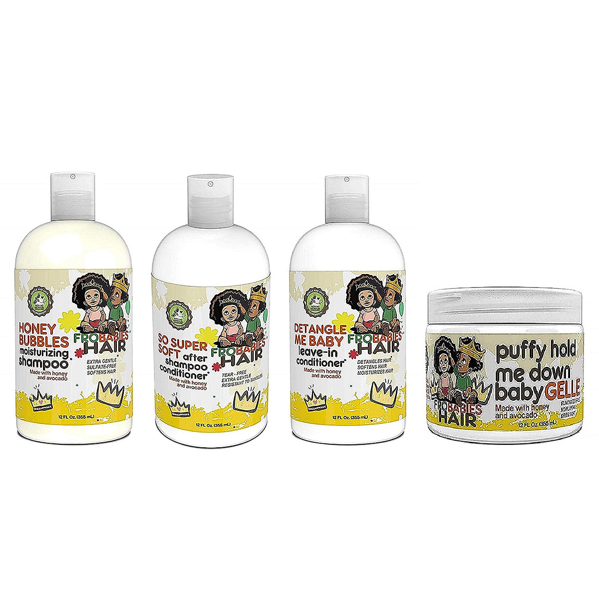 Frobabies Hair Honey Bubbles Moisturizing Shampoo (Sham-Coni-Leavein-Shea Butter)