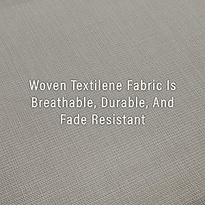 Crosley Furniture CO6310MB-LG Weaver Outdoor Sling Chaise Lounge, Matte Black/Light Gray