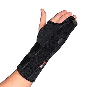 Ezywrap The Boxer Orthosis Orthopedic Hand & Wrist Brace | Wrist Brace for Women & Men | Wrist Support Strap for Sprain, Wrist Sleeve, Metacarpal Wrap Brace | Regular | Right | (Single/Black)