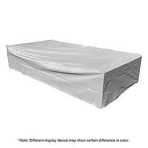 Dineli Patio Furniture Sectional Sofa with Gas Fire Pit Table Outdoor Patio Furniture Sets Propane Fire Pit (light gray-sofa cover)