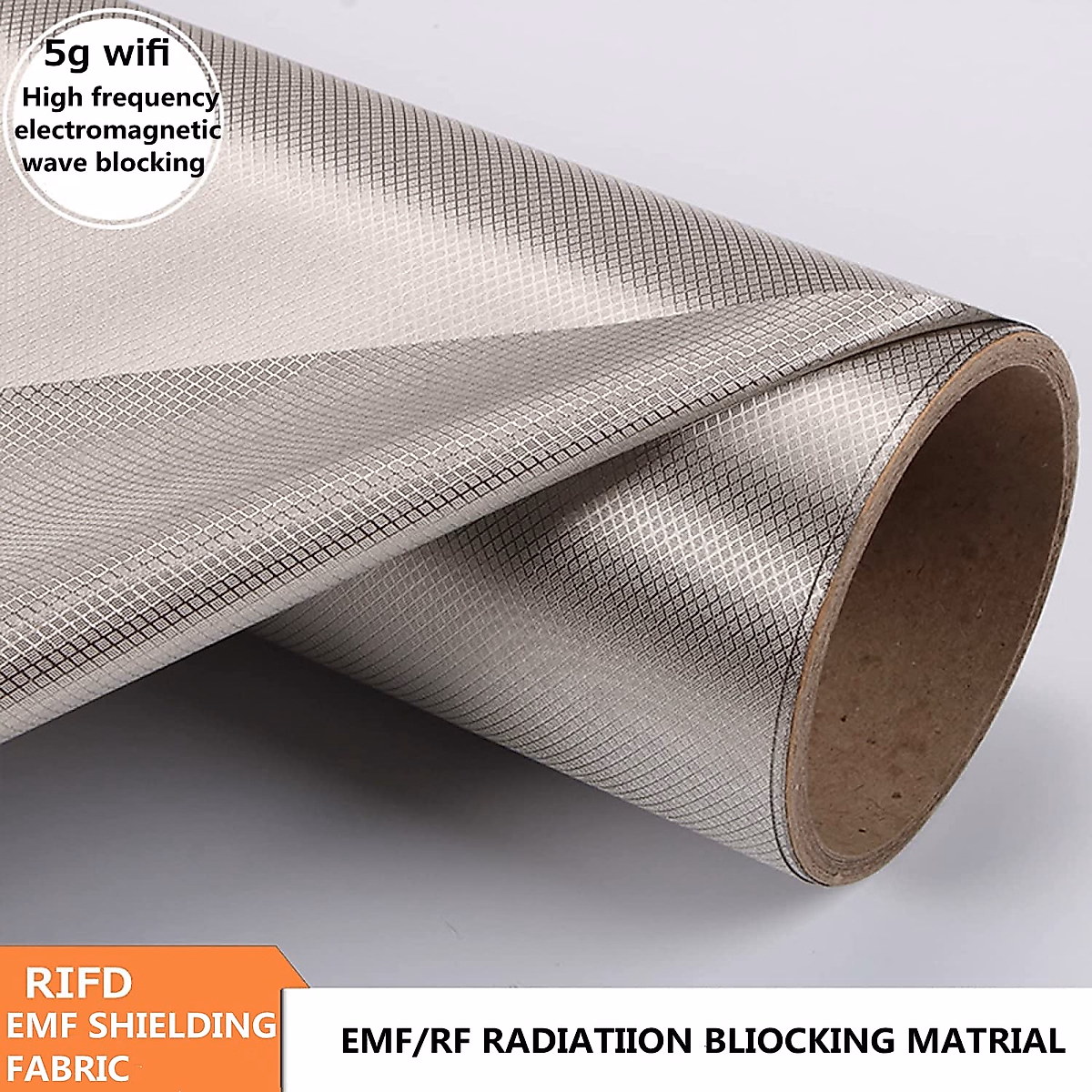 Faraday Fabric Kit Faraday Cage (44in W x 9ft L) Seal RF Enclosures Military Grade Conductive Material Shields RF Signals (WiFi, Cell, Bluetooth) 3 Yards Faraday Blanket
