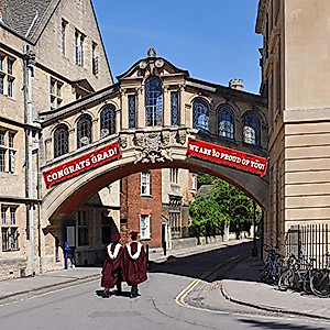 Bundle- 2 Items: Red Graduation Backdrop+ Graduation Banner