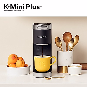 Keurig K-Mini Plus Coffee Maker, Single Serve K-Cup Pod Coffee Brewer, 6 to 12 oz. Brew Size, Stores up to 9 K-Cup Pods, Black