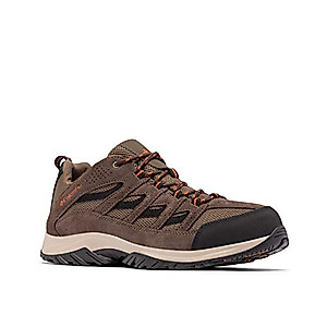 Columbia Mens Crestwood Hiking Shoe Breathable, High-Traction Grip, Camo Brown, Heatwave, 11 US
