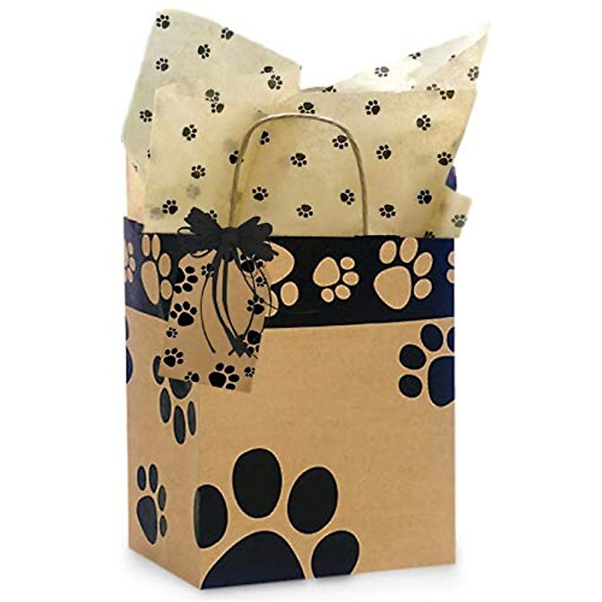 Gift Bags with Matching Tissue Paper and Gift Tags 6 Sets (PET PAWS)