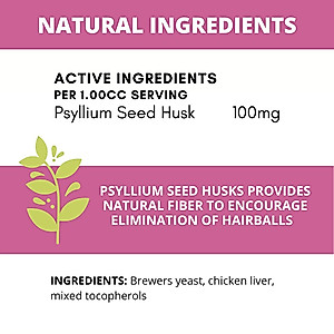 Under the Weather Hairball Supplement | Vet Formulated Hairball Remedy for Cats | Supports and Aids Normal & Natural Elimination of Hairballs in Adult Cats (Powder) - 60 Day Supply, 120 Scoops