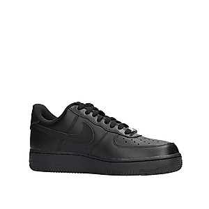 Nike Men?s Air Force 1 Low Sneaker, Black/Black, 8.5