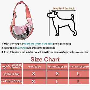 FEimaX Pet Dog Sling Carrier Puppy Pet Slings Bag for Small Dogs Cats Satchel Carriers Breathable Mesh Hand Free with Adjustable Strap Doggie Crossbody for Outdoor Travel (Small, Pink)