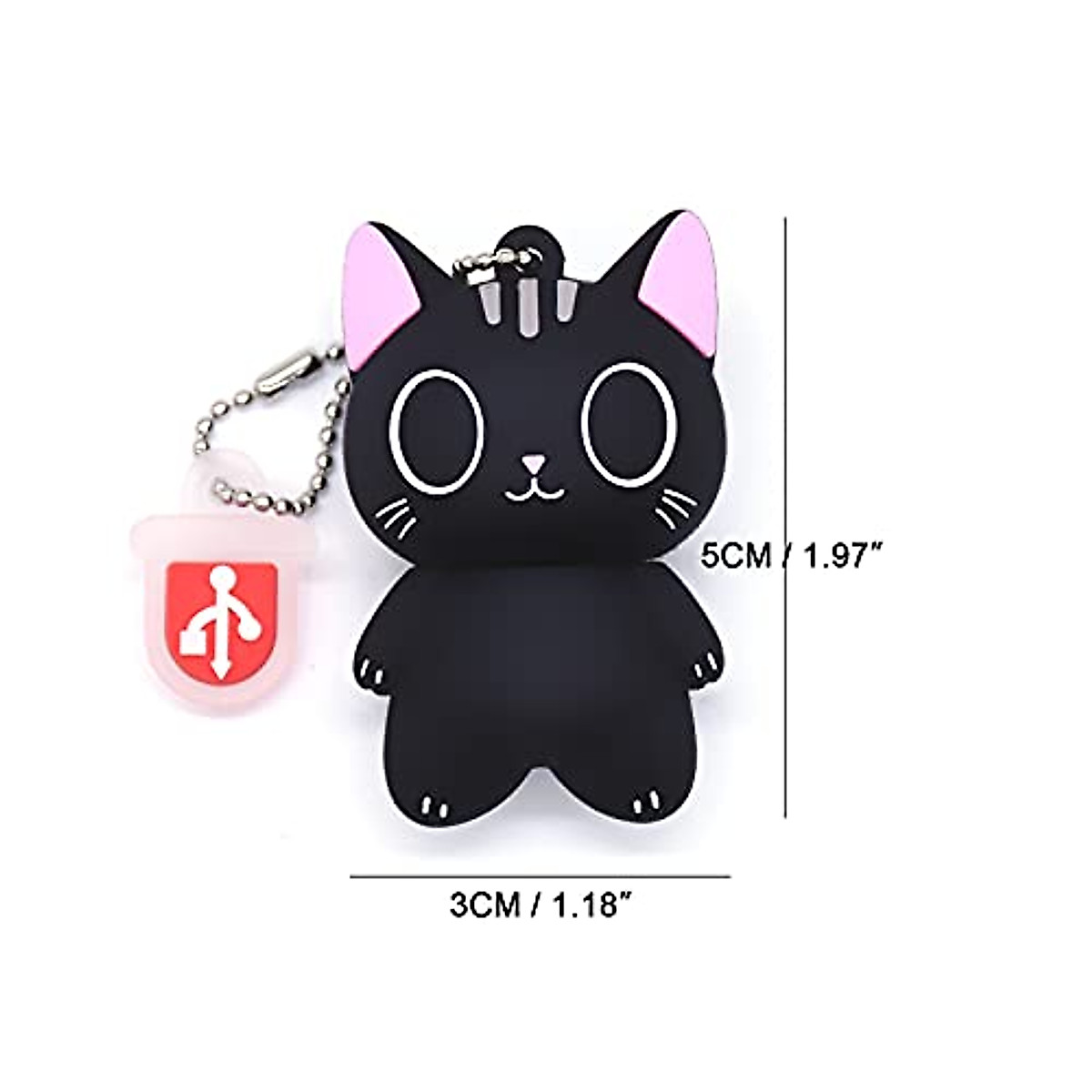 SUNJIANG Cute USB Flash Drive Cat Pen Drive Cartoon Pendrive Memory Stick Cute USB Stick Date Storage Thumb Drive for Kids USB 2.0 (32GB, Cat)