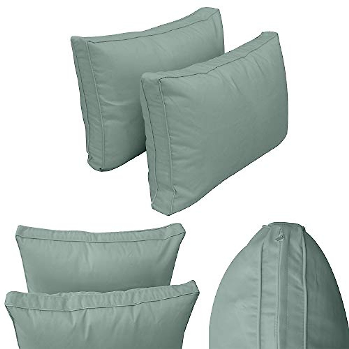 Prolinemax |Cover ONLY| Outdoor Style 1 Crib Piped Trim Daybed Mattress Bolster Pillow Fitted Sheet AD002