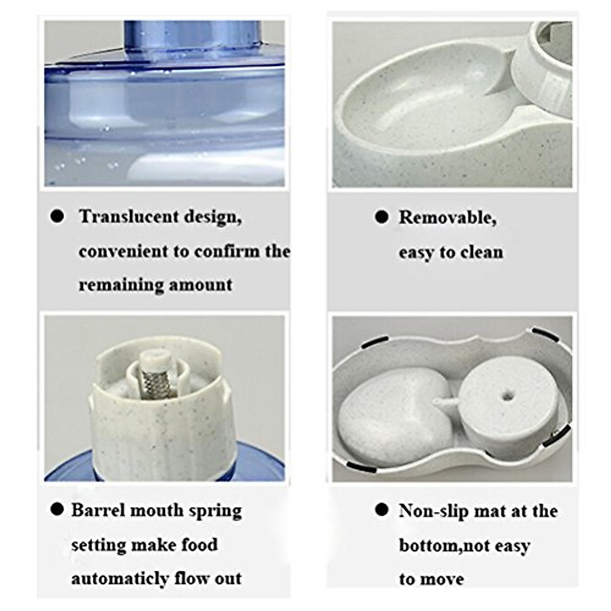 Automatic Pet Waterer,1 Gal(3.8L) Pet Water Dispenser,Replenish Pet Waterer,Dog Water Dispenser Station,Automatic Gravity Water Drinking Fountain Bottle Bowl Dish Stand by Meleg Otthon