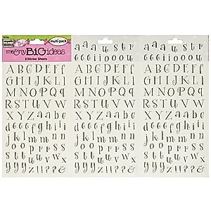 Me & My Big Ideas Mambi 4-1/2 Inch by 6 Inch Minis Stickers 3 Sheets/Package, Curly Alphabet