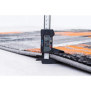 Handcraft Rugs-Orange/Gray/Silver/Black/Abstract Contemporary Modern Brush Design Mixed Colors Area Rug