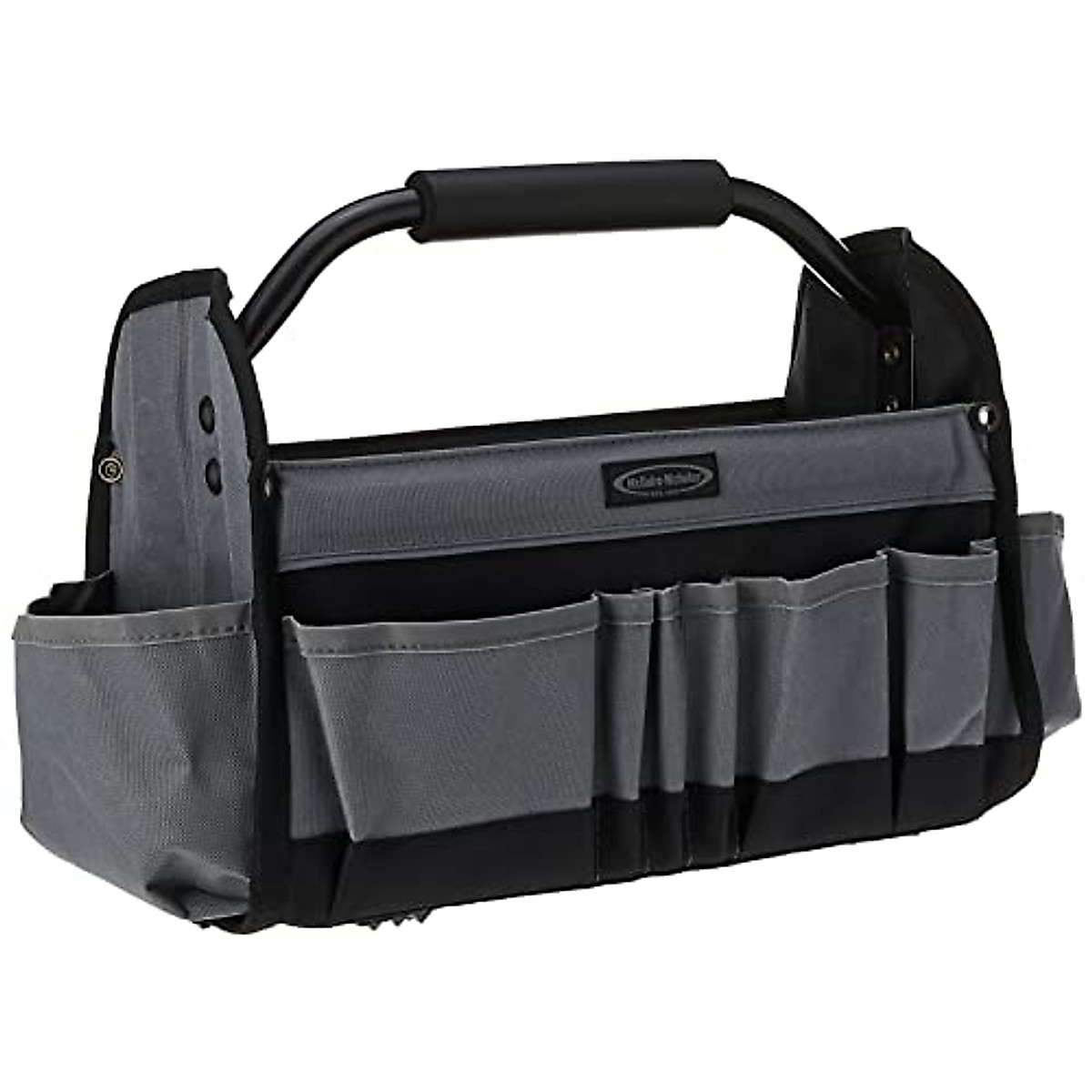 McGuire-Nicholas 15" Collapsible Tool Tote, Grey and Black Tool Tote Bag, 22015