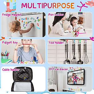 40 Pcs Magnet Mini Man Fridge Magnets Cute Rubber Men Refrigerator Magnet Set Colorful Flexible Humanoid Magnets Magnetic Toy Characters Fidget Toy for Art Crafts Fun Office