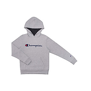 Champion Kids Clothes Sweatshirts Youth Heritage Fleece Pull On Hoody Sweatshirt with Hood (Medium, Heritage Oxford Heather)