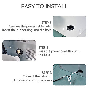 hermitlux Range Hood 30 Inch Under Cabinet, Convertible Kitchen Exhaust Fan, Stainless Steel Vent Hood with LED Light