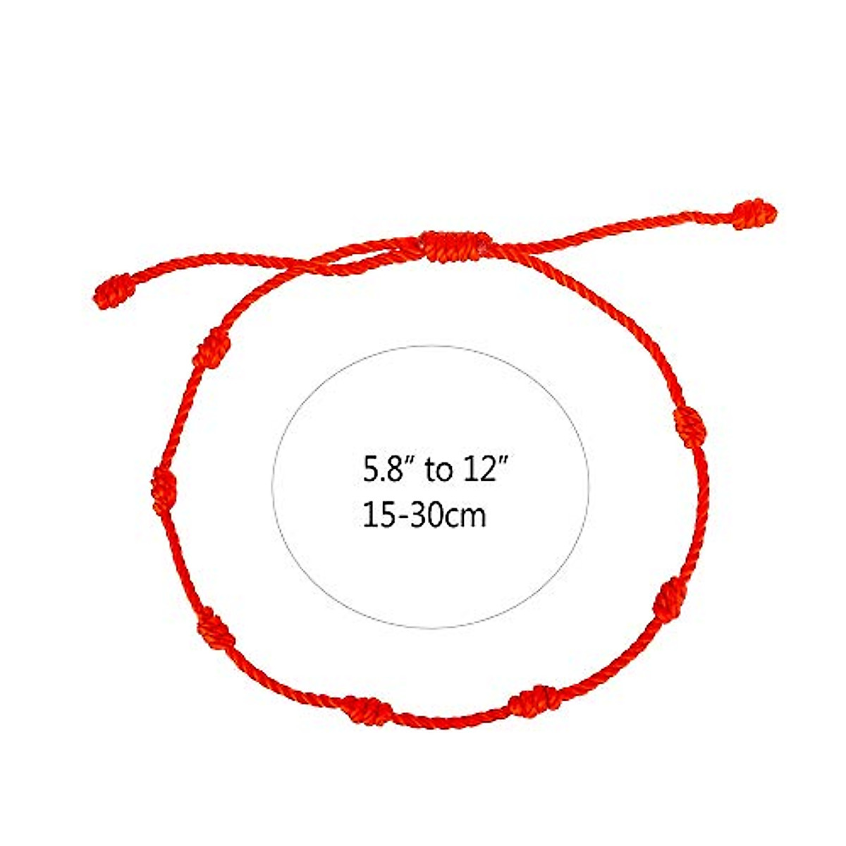 kelistom Handmade 7 Knots Red String Bracelet for Protection, Evil Eye and Good Luck, Amulet for Success and Prosperity, Friendship Bracelets for Women Men Teens