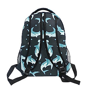 Hwasondy Hammerhead Shark Classic 16 Inch Backpack with Adjustable Padded Shoulder Straps