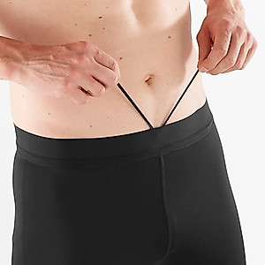 Salomon Men's Standard Cross Run Tight, Deep Black, Large