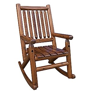 Leigh Country TX 36000 Amber-Log Single Rocker, Brown