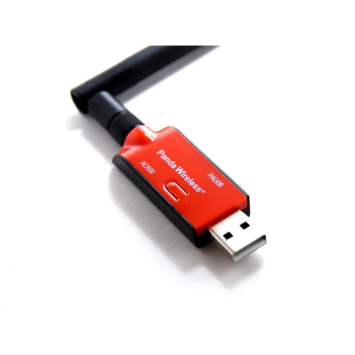 Panda Wireless® PAU0B AC600 Dual Band (2.4GHz and 5GHz) Wireless N USB Adapter W/High Gain Antenna - Windows 7/8/8.1/10/11, Zorin, Mint, Ubuntu, openSUSE, Fedora, Kali Linux and Raspbian