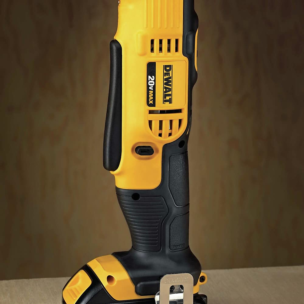 DEWALT DCD740C1 Right Angle Drill Kit, Yellow, 0.5