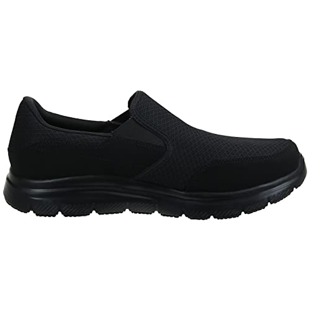 Skechers Men's Black Flex Advantage Slip Resistant Mcallen Slip On - 9.5 D(M) US