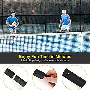 Pickleball Nets Portable Outdoor 22FT Regulation Size Pickleball Set with Net for Driveway Indoor Backyard (1 Net, 4 Paddles, 4 Balls, 1 Carrying Bag)