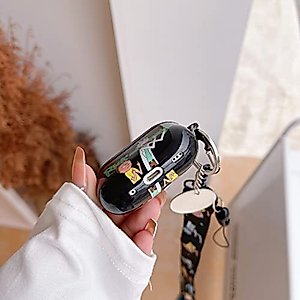 NOLEGA Fancy Funny Friendly Gestures and Unique IMD Process TPU Soft AirPods Pro 2019 Case Compatible AirPods Pro 2nd Generation Case（2022 Release） With Cartoon Lanyard Keychain AirPods Pro 1/2nd Case