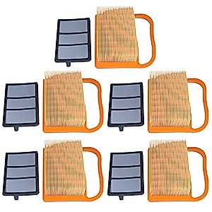 Panari TS410 TS420 Air Filter (Pack of 5) Air Filter + Pre Cleaner for TS410 TS420 TS410Z TS420Z Concrete Cut Off Saw for Stihl Concrete Saw Stihl TS420 Air Filter Parts