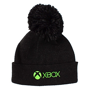 XBOX Bobble Hat for Kids Black Green Beanie Gamer Gift Merchandise