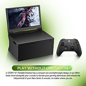 G-STORY 14‘’ Portable Monitor for Xbox Series X 4K Portable Gaming Monitor IPS Screen for Xbox Series S（not Included） with Two HDMI, HDR, Freesync Game Mode Travel (14“&4K for Xbox Series X)