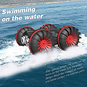 Beach Toys Remote Control Car - Amphibious Waterproof Vehicles RC Car for Kids 6-12 Year Old Pool Lake Outdoor All Terrain Land Water Boat Birthday Gifts for Boys Girls Age 6 7 8 9 10 11 12 13Year Old
