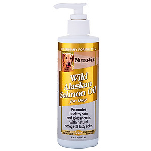 Nutri-Vet Wild Alaskan Salmon Oil for Dogs | Skin & Coat for Dogs | Omega-6 | 6.5 ounces