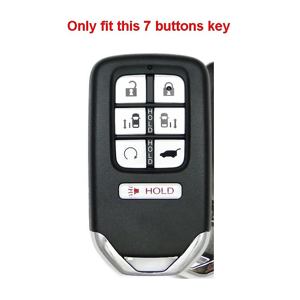 Handmade Stitching Leather Key Cover for Honda Odyssey Elite Ex 7 Buttons 2024 2023 2022 2021 2020 2019 2018..