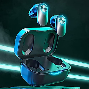 LILAJO Wireless Headphones in-Ear - Stereo Sound Sports Earplugs with Mirror Design LED Smart Display - Noise Reduction Bluetooth Headset - Touch-Control Immersive Premium Sound Earbuds