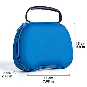 ASFSKY PS5 DualSense Controller Carry Case PS5 Controller Storage Bag Travel Carrying Case Holder Shockproof Protective Hard Case for PlayStation 5 DualSense Controller (BLUE)